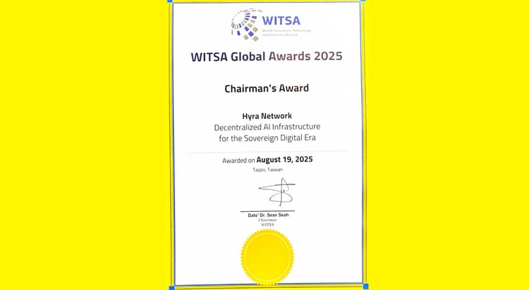 Hyra Network Wins Prestigious Chairman’s Award 2025 at WITSA Global AI ...